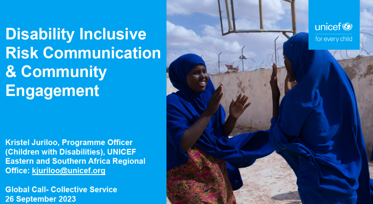 Disability Inclusive Risk Communication & Community Engagement ...